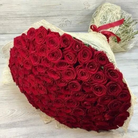 Premium Bouquet of 100 RED Roses - Florist Delivery Atlanta